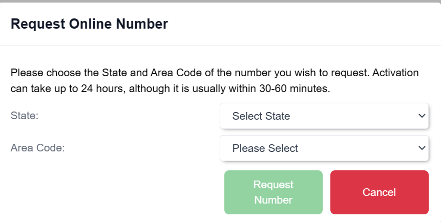Online Phone Number Setup and Configuration